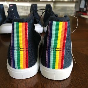 Bobbie Brooks | Shoes | Girls Hightop Bluerainbow Sneakers | Poshmark